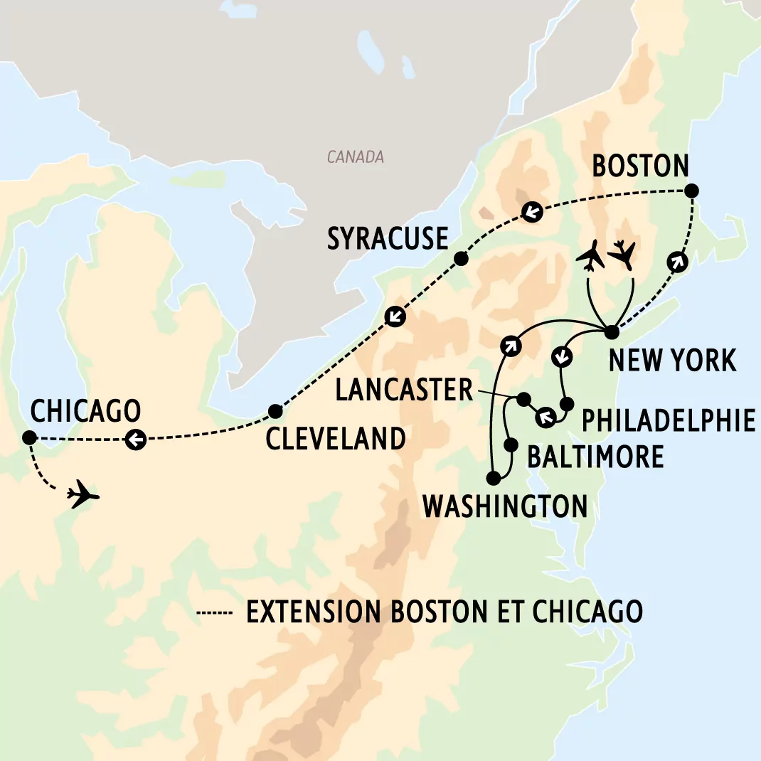 Circuit États-Unis > Regard sur les grandes villes de l'Est américain ...